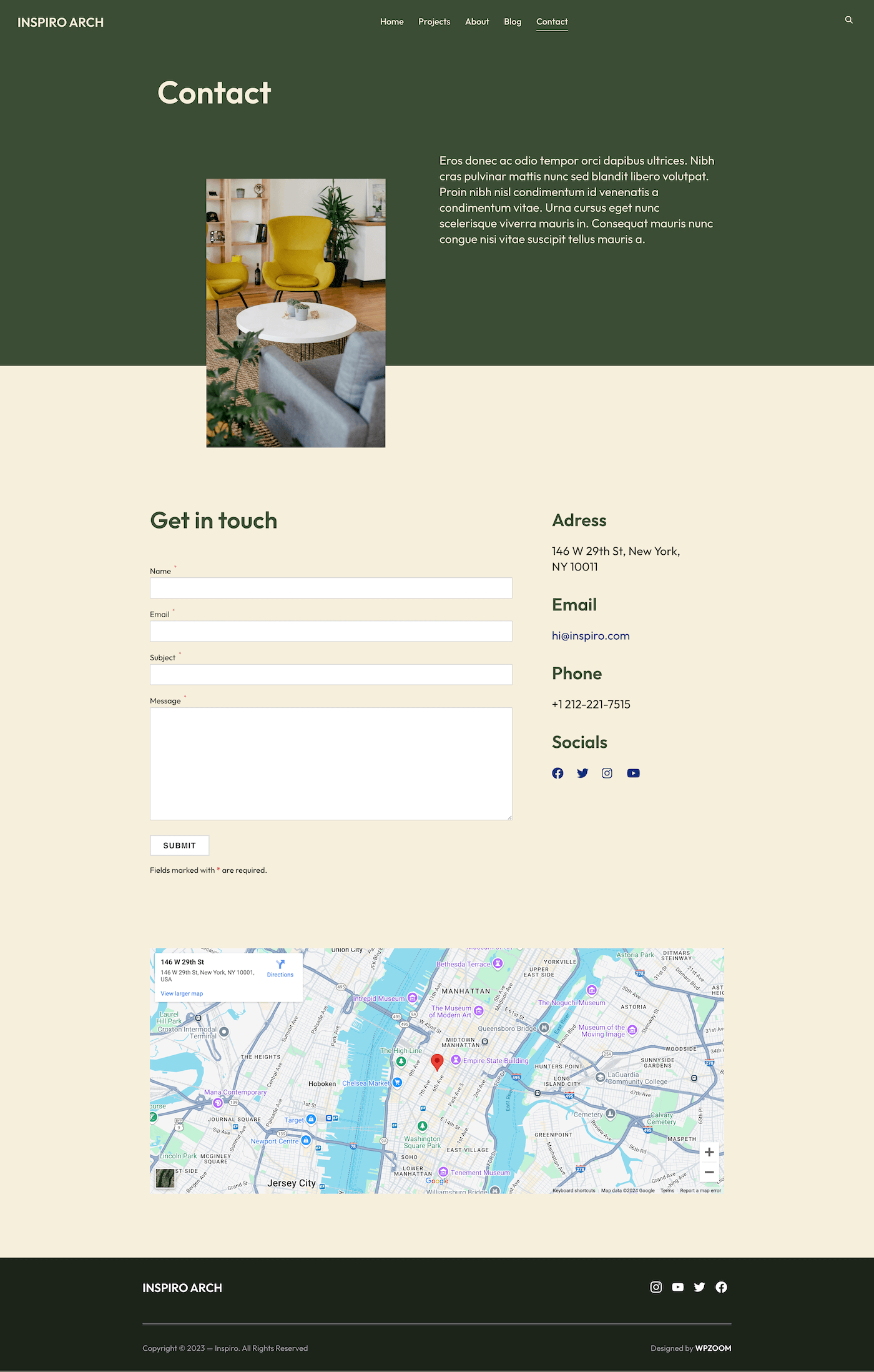Architecture WordPress Theme: Inspiro Premium Starter Site